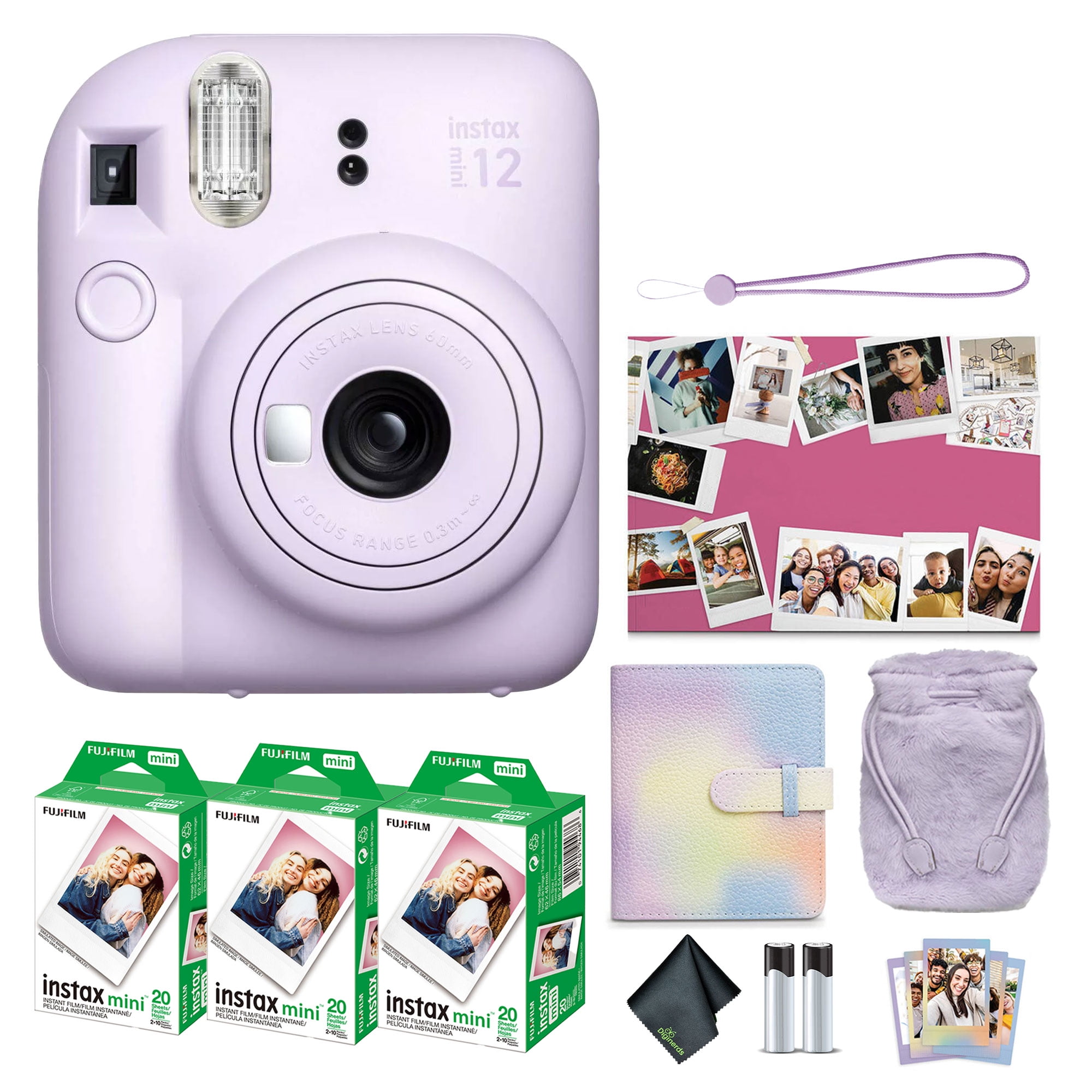 Fujifilm Instax Mini 12 Instant Camera Lilac Purple Holiday Bundle 2024 ...