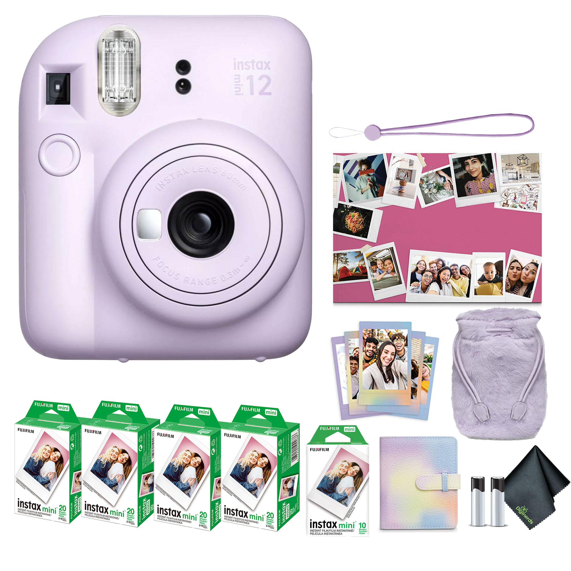 Fujifilm Instax Mini 12 Instant Camera Lilac Purple Holiday Bundle 2024 ...