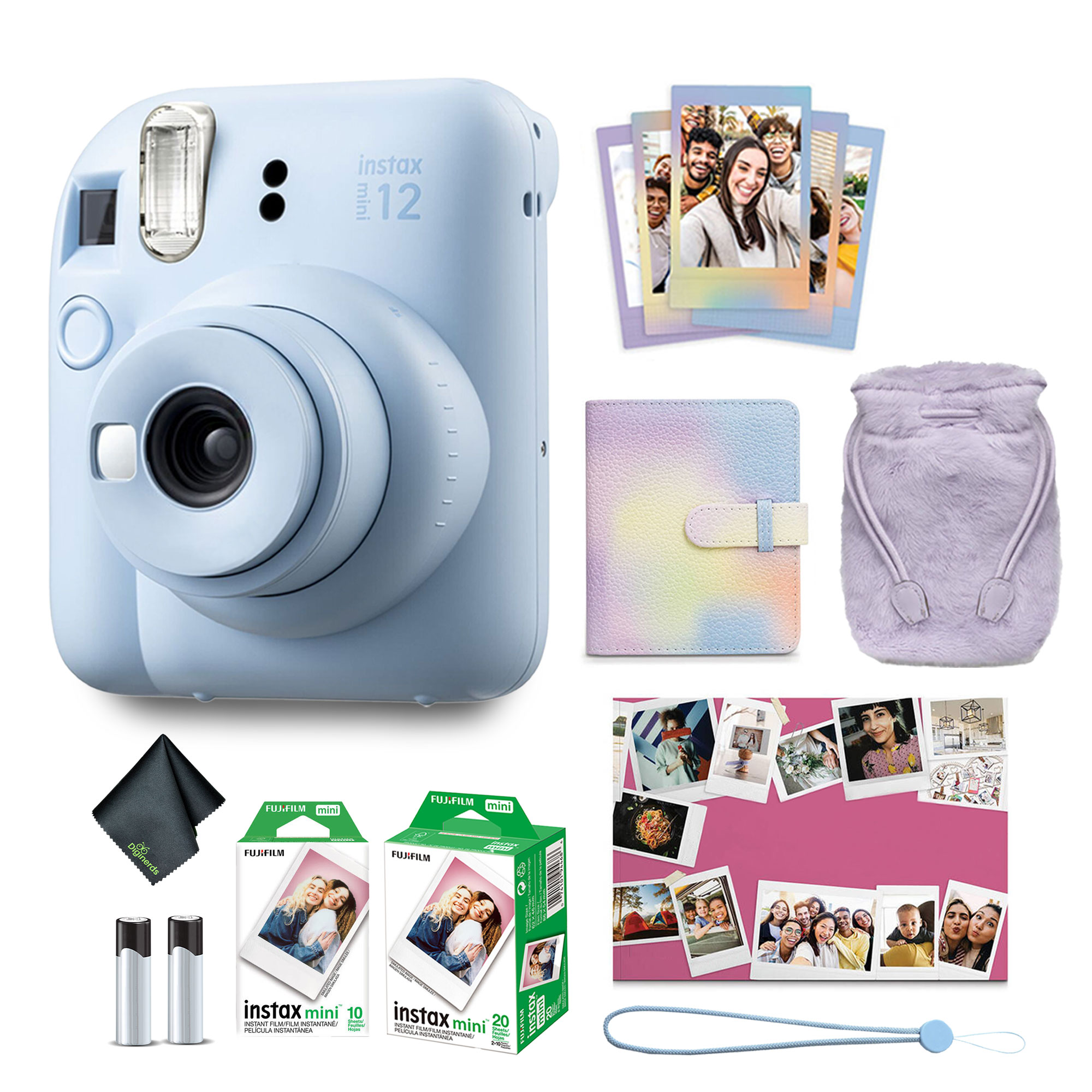 Fujifilm Instax Mini 12 Instant Camera Pastel Blue Holiday Bundle 2024 ...