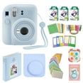 Fujifilm Instax Mini 12 Camera Kit: Pastel Blue with Case, 60 Films ...