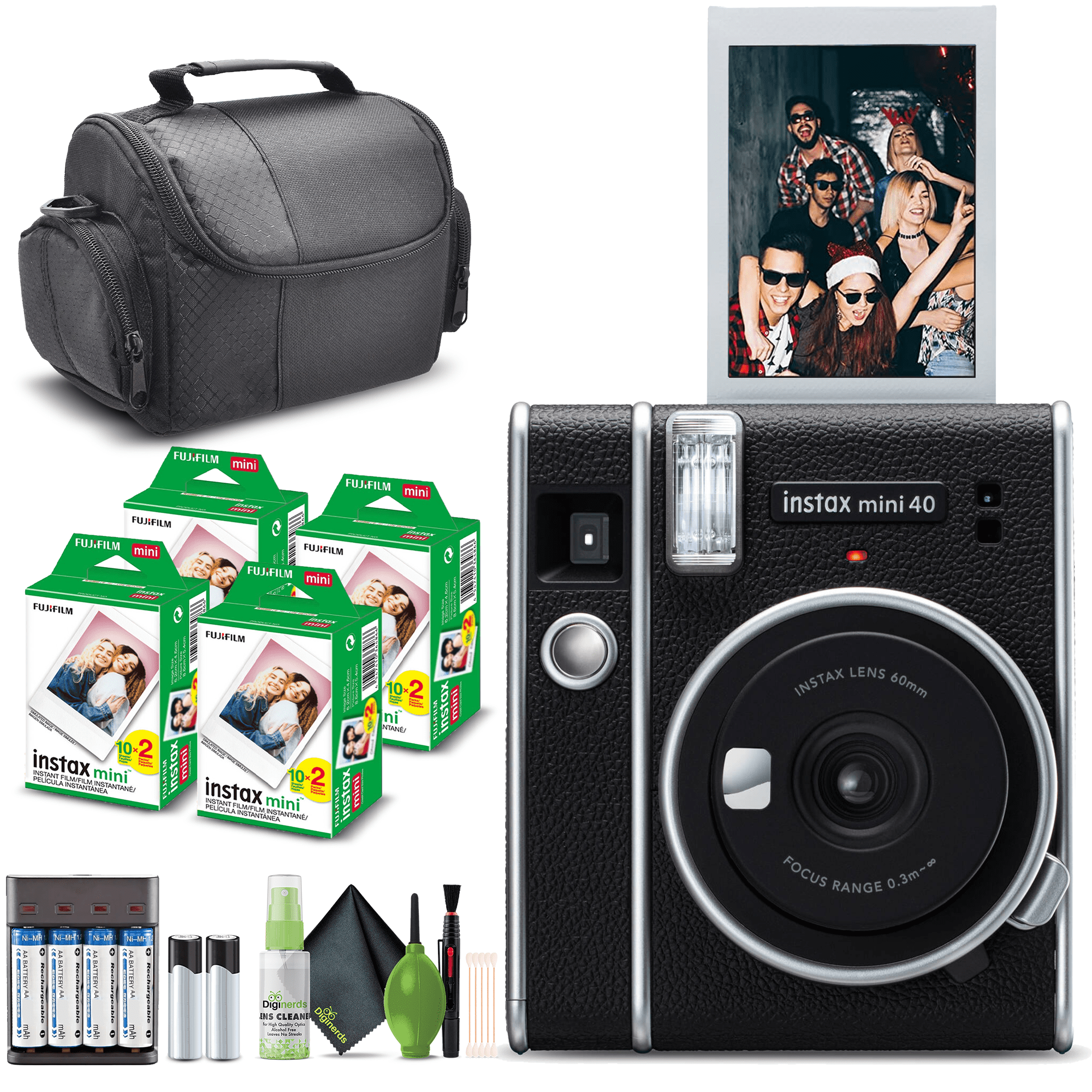 Fujifilm Instax Mini 40 Instant Camera Black Bundle With Fuji Instax ...