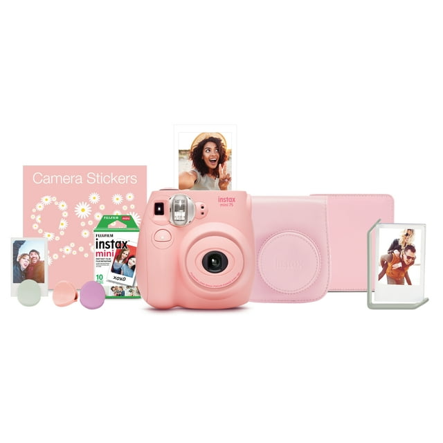 Fujifilm Instax Mini 7s Light Pink Bundle (includes Camera, Case, Film ...