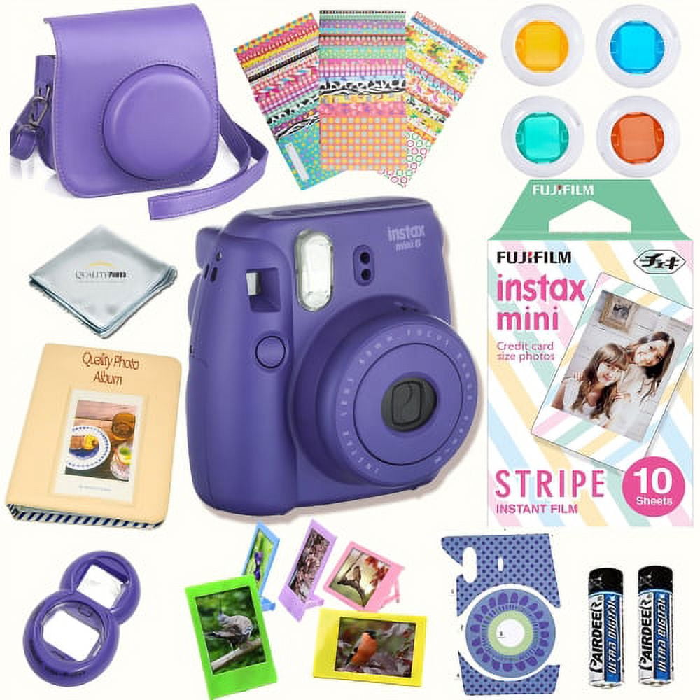 Fujifilm Instax Mini 8 Camera Grape + Fujifilm Instax mini 8 instant ...