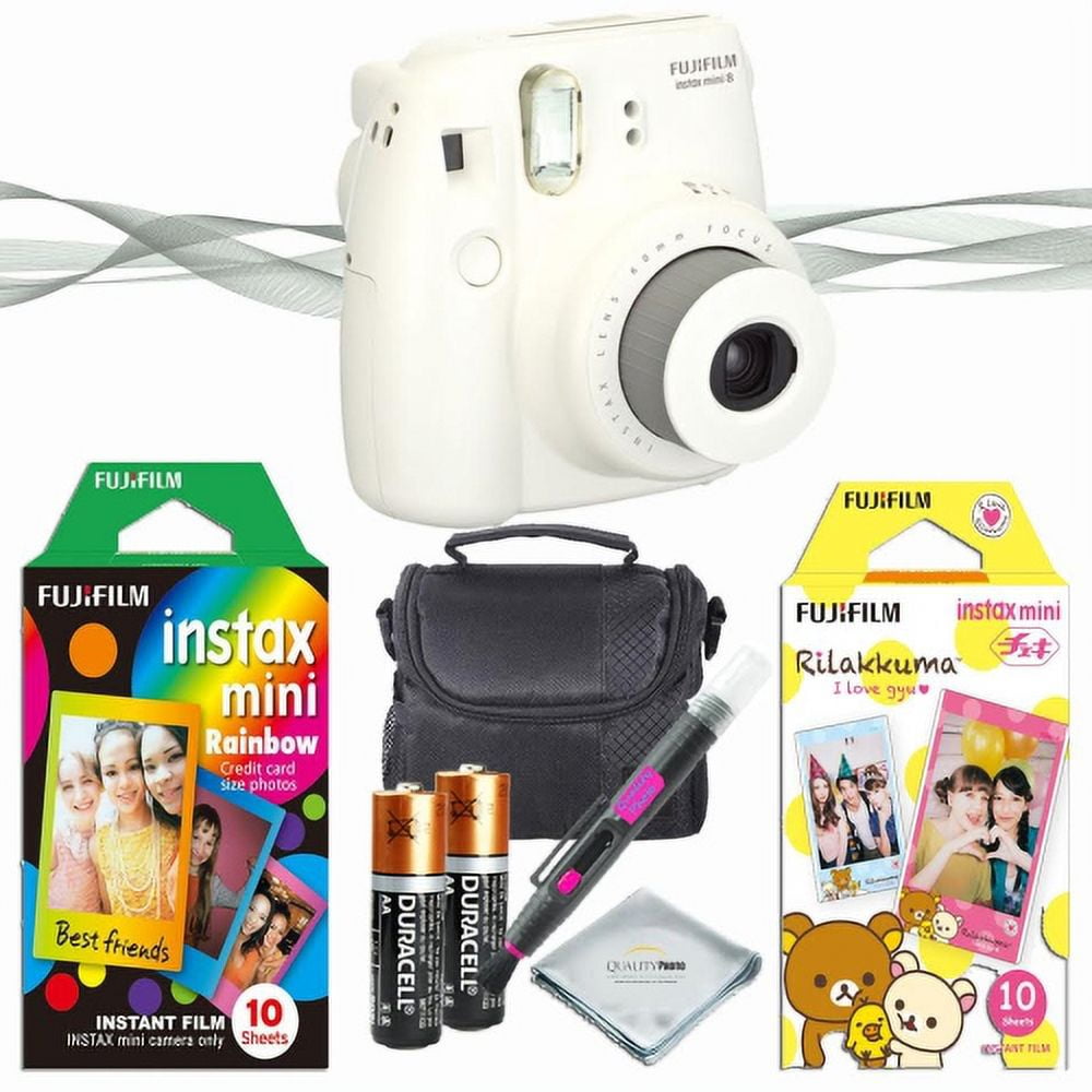 Fujifilm Instax Mini 8 instant camera (White) + 20 mini instant film ...