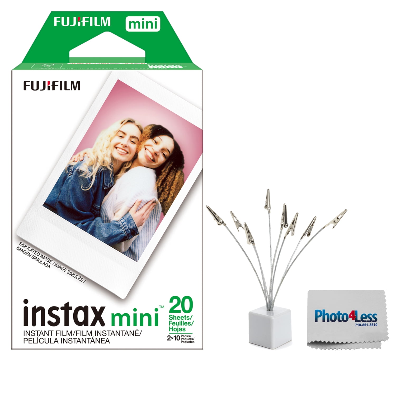 Fujifilm Instax Mini Instant Camera Film (20 Sheets) Bundle With Photo ...