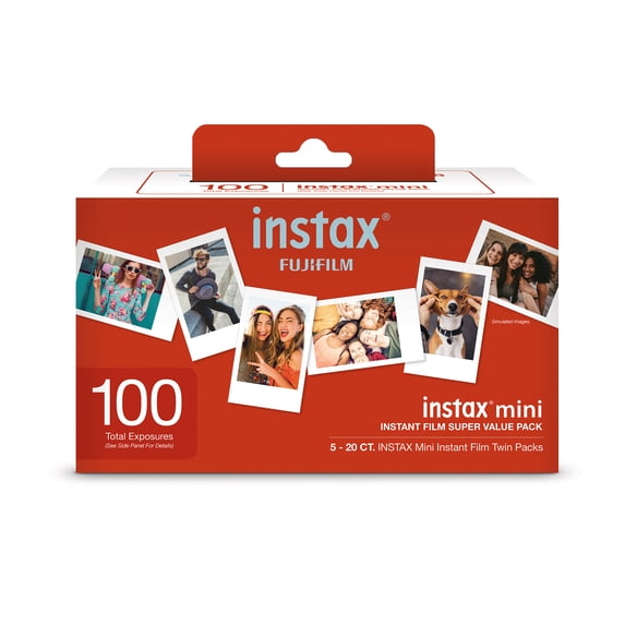 Fujifilm Instax Mini Instant Film Bulk Refill Super Value Pack (100 ...