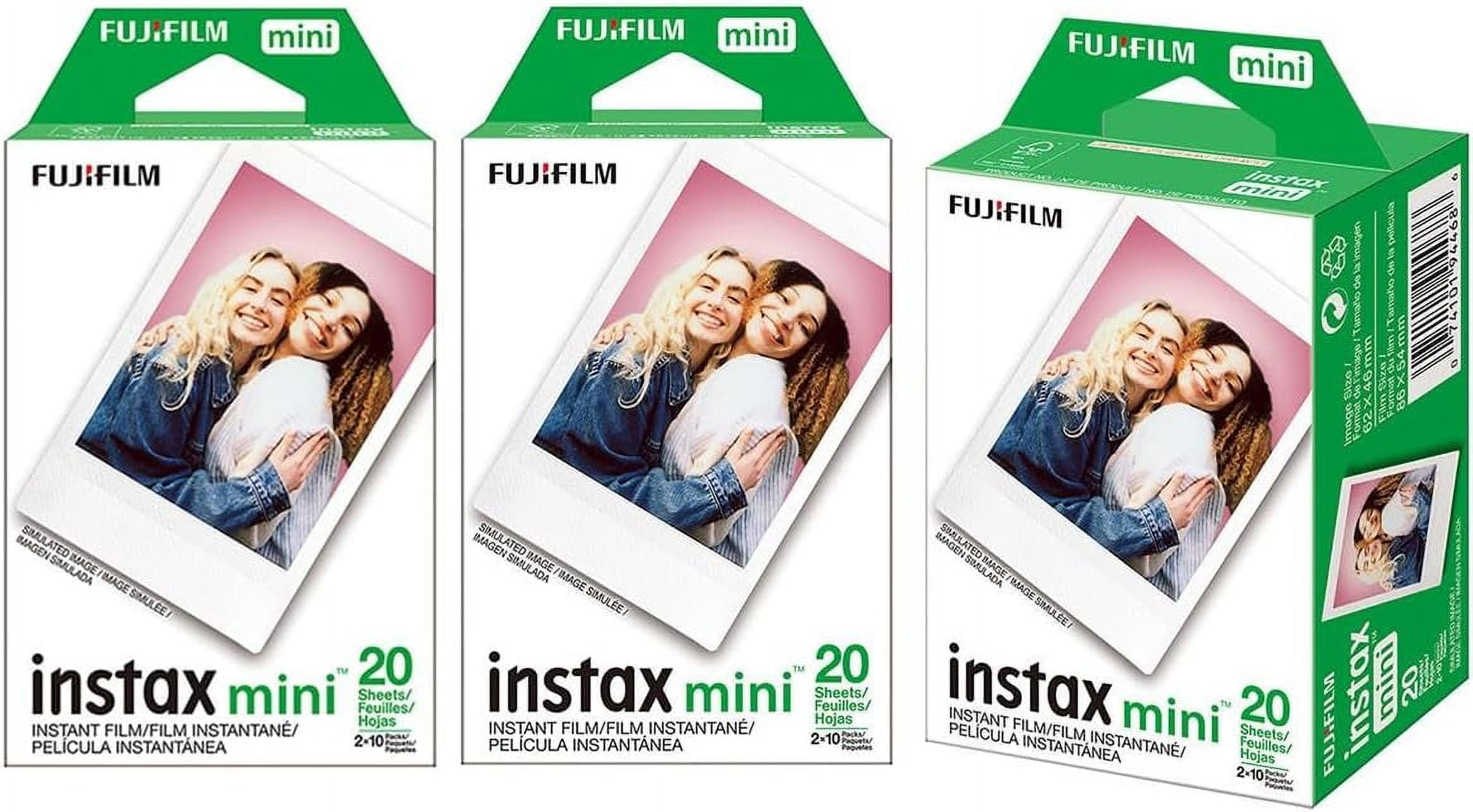 Fujifilm Instax Mini Instant Film, White, 60 Sheets, Compatible with ...