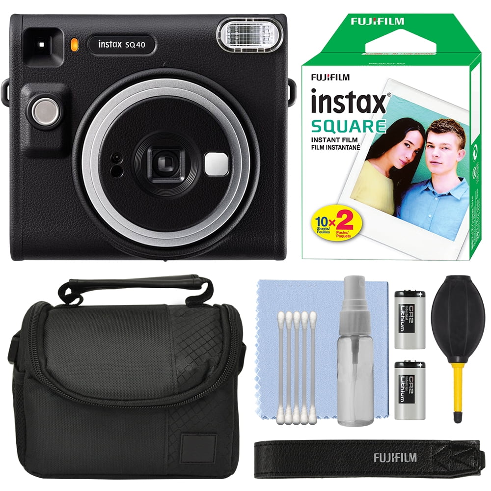 Fujifilm Instax Square SQ40 Fuji Instant Film Camera Black + 20 Film ...