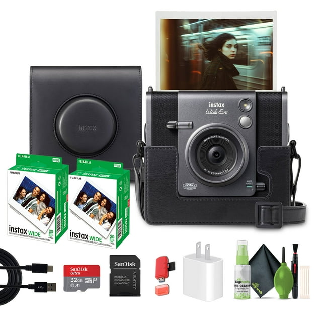 Fujifilm Instax Wide Evo Hybrid Instant Film Camera (16840957) Bundle ...