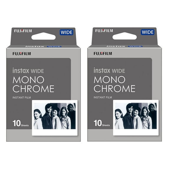Fujifilm Instax Wide Monochrome Film (10-Sheets), for Instax Mini ...