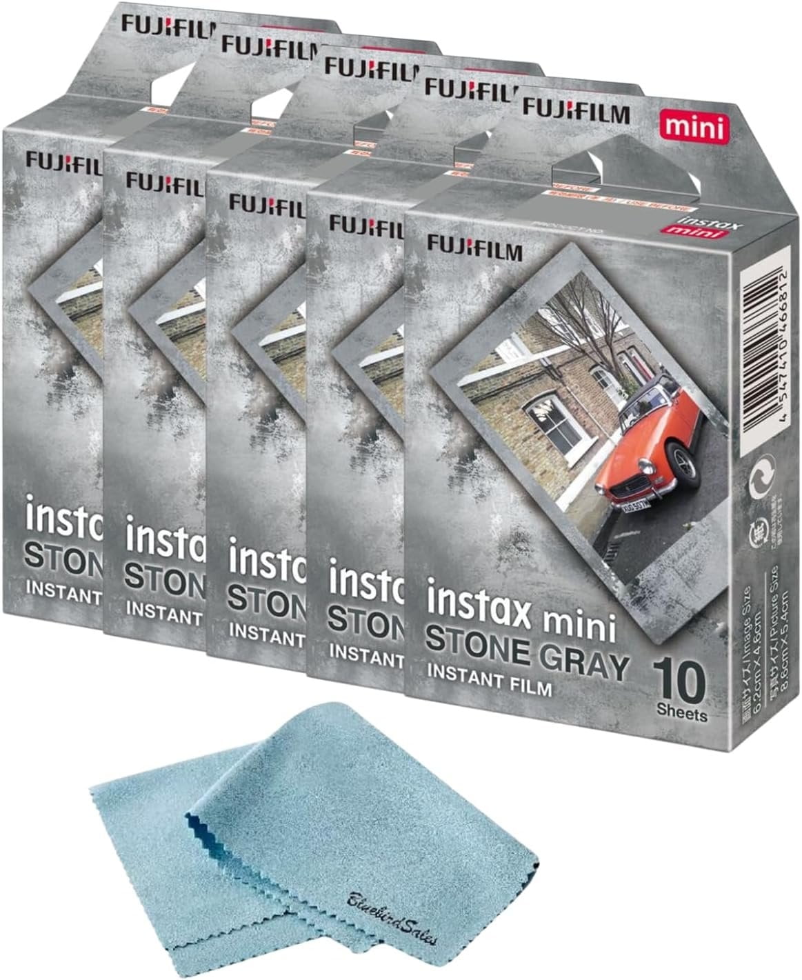 Fujifilm Mini Stone Gray Instant Film Bundle for INSTAX Mini Cameras ...