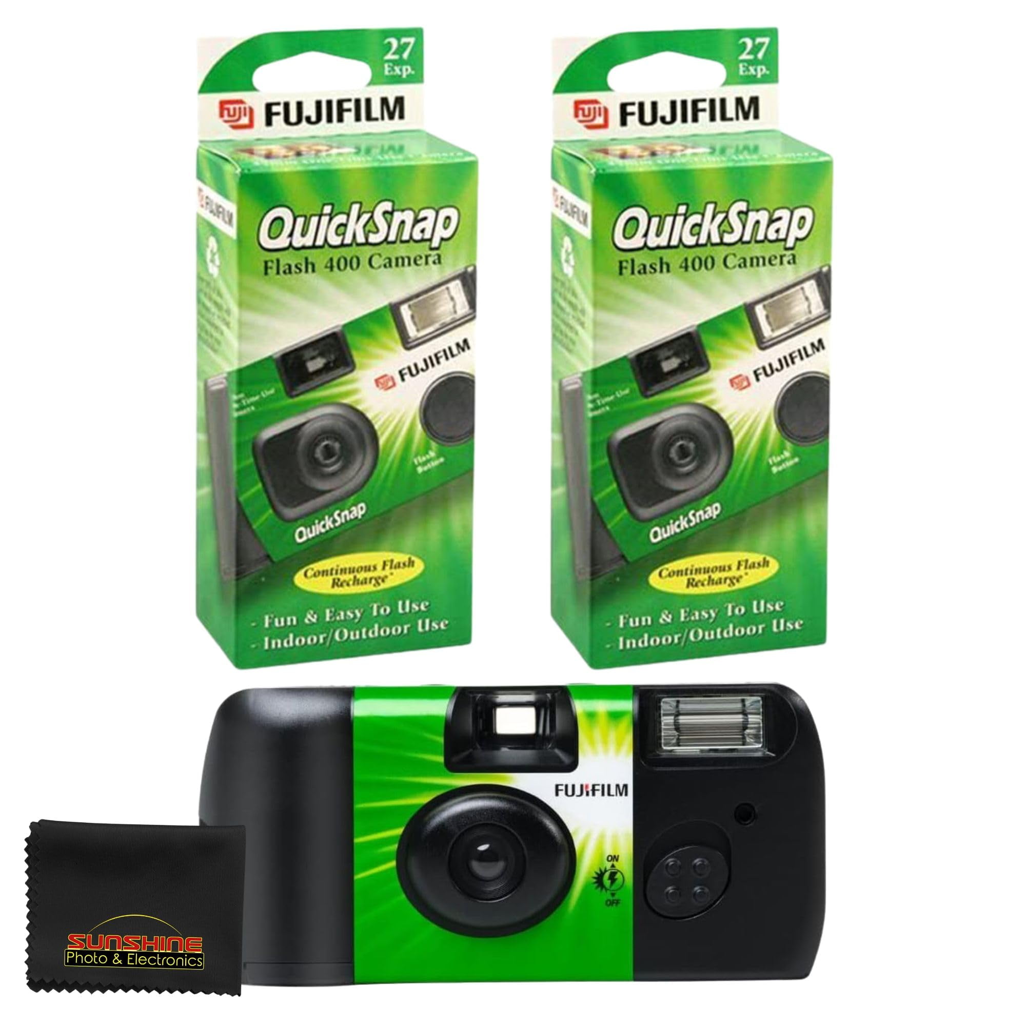 Fujifilm QuickSnap Flash 400 Camera, Fujifilm Disposable Camera with ...