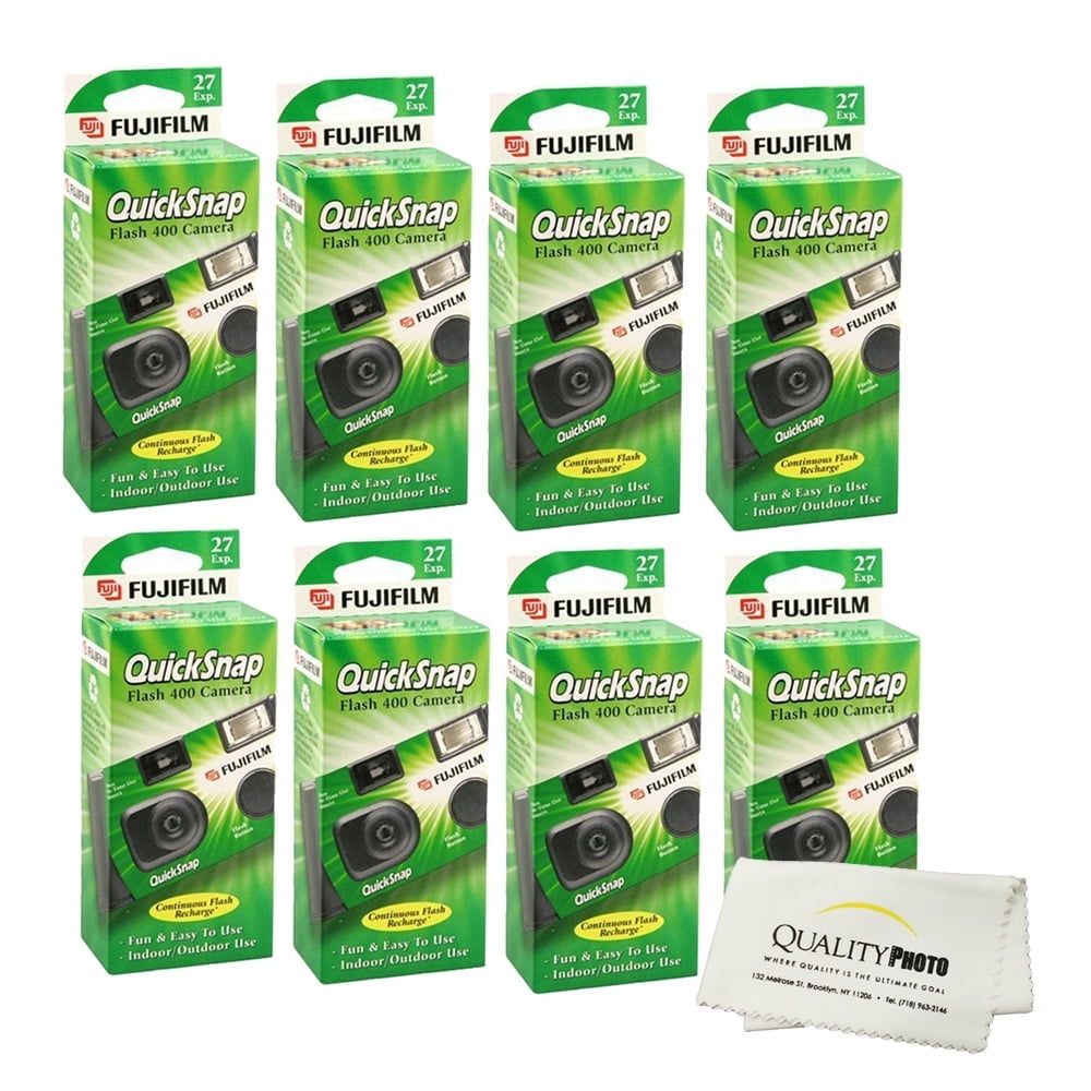 Fujifilm QuickSnap Flash 400 - Disposable 35mm Camera (8 Pack) Bulk ...