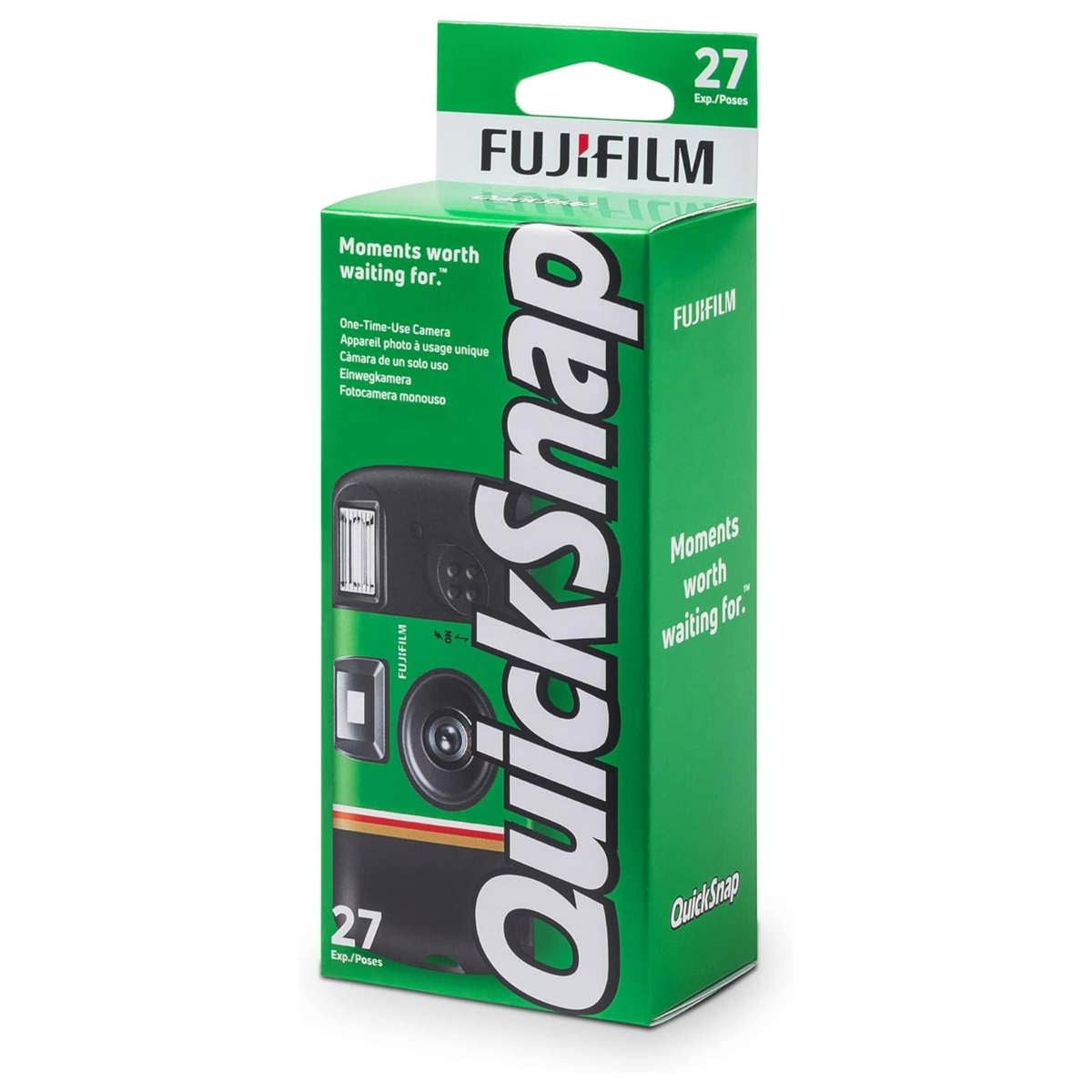 Fujifilm QuickSnap Flash 400 One Time Use 35mm Camera with Flash, 27 ...