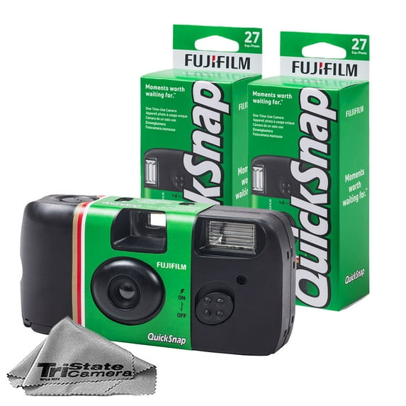 Fujifilm QuickSnap Flash 400 One-Time-Use Disposable Camera (2 Pack ...