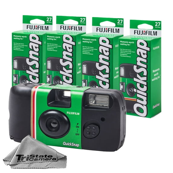 Fujifilm QuickSnap Flash 400 One-Time-Use Disposable Camera (4 Pack ...
