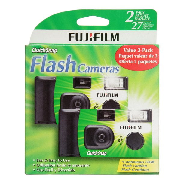 Fujifilm QuickSnap One Time Use 35mm Camera with Flash, 2 Pack ...