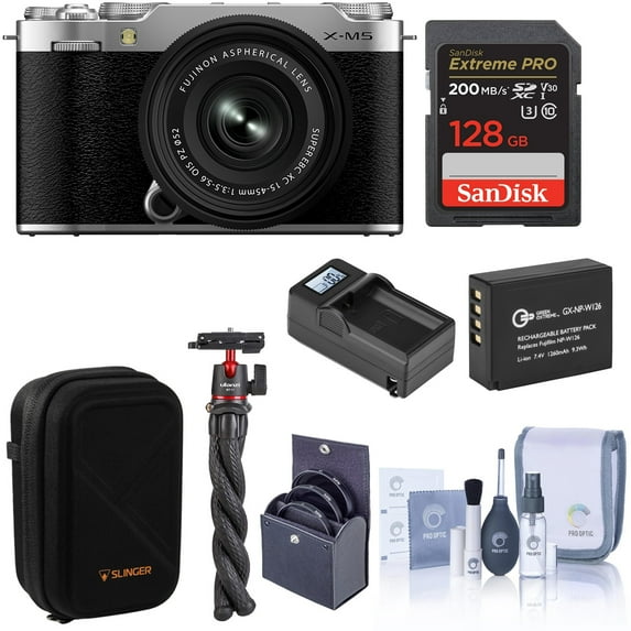 Fujifilm X-M5 Mirrorless Camera with XC 15-45mm f/3.5-5.6 OIS PZ Lens ...