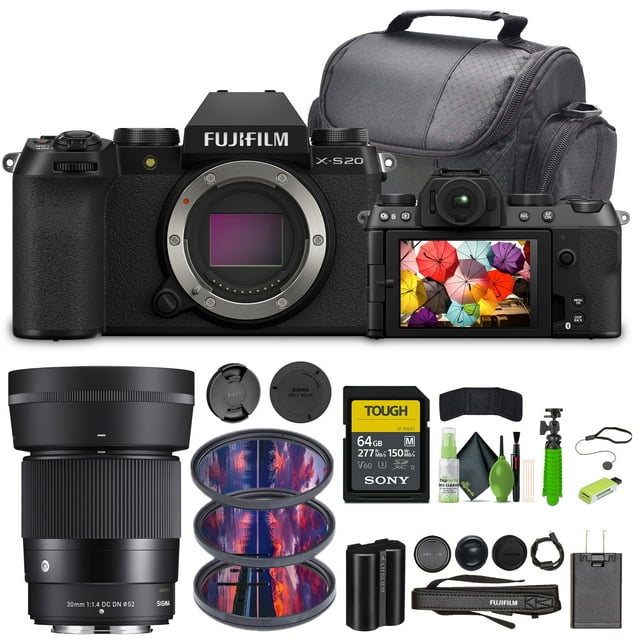 Fujifilm X-S20 Professional Compact Digital Mirrorless Camera Body ...