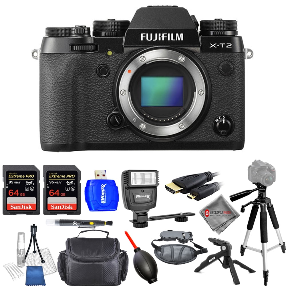 Fujifilm X-T2 Mirrorless Digital Camera (Body Only) MEGA BUNDLE USA MODEL - Walmart.com