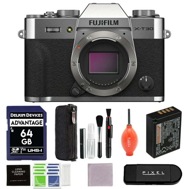 Fujifilm X-T30 II Mirrorless Digital Camera Silver Bundle with Advanced Accessories | USA ...