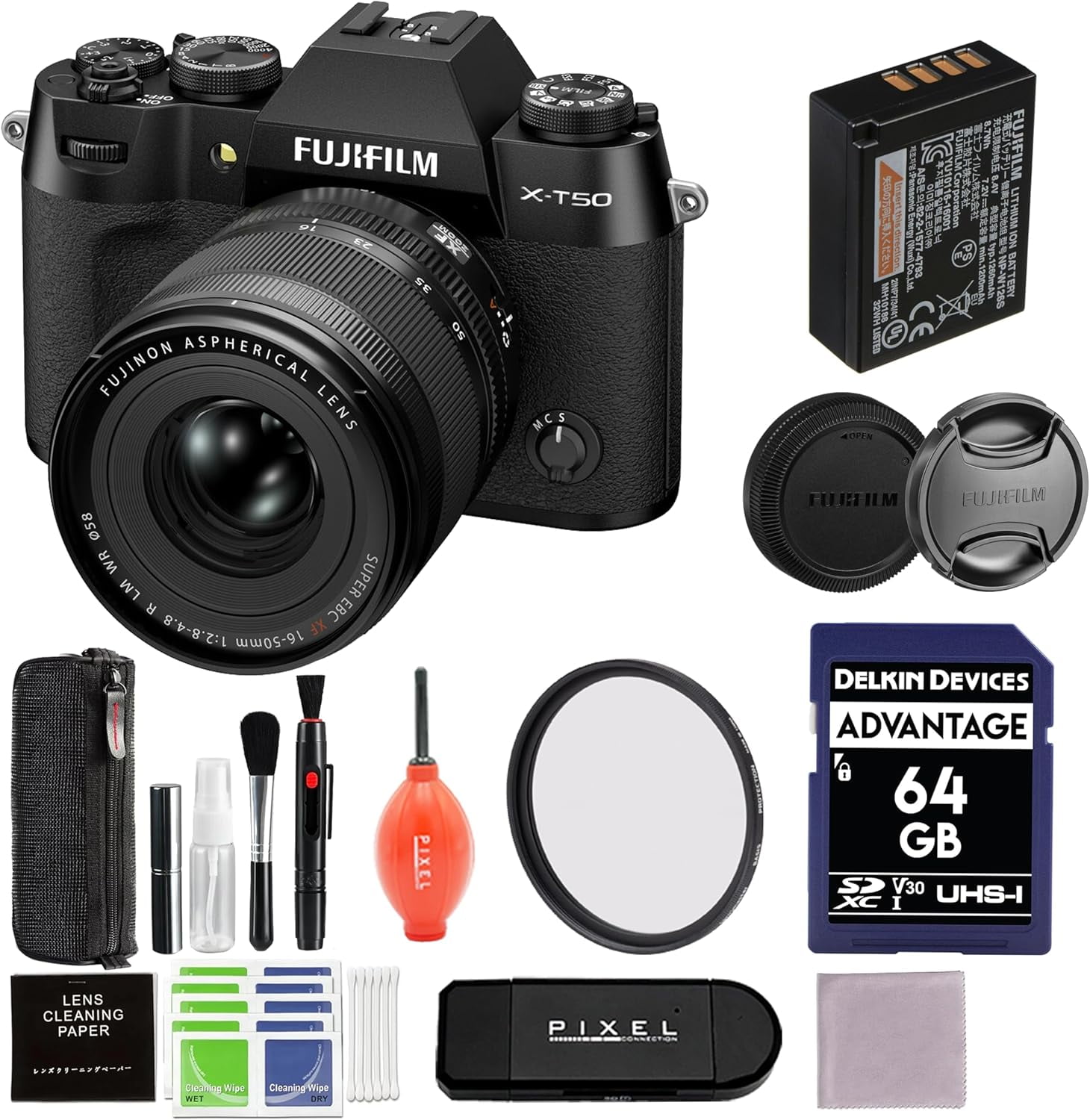Fujifilm X-T50 Mirrorless Camera with XF 16-50mm Lens (Black) Bundle ...