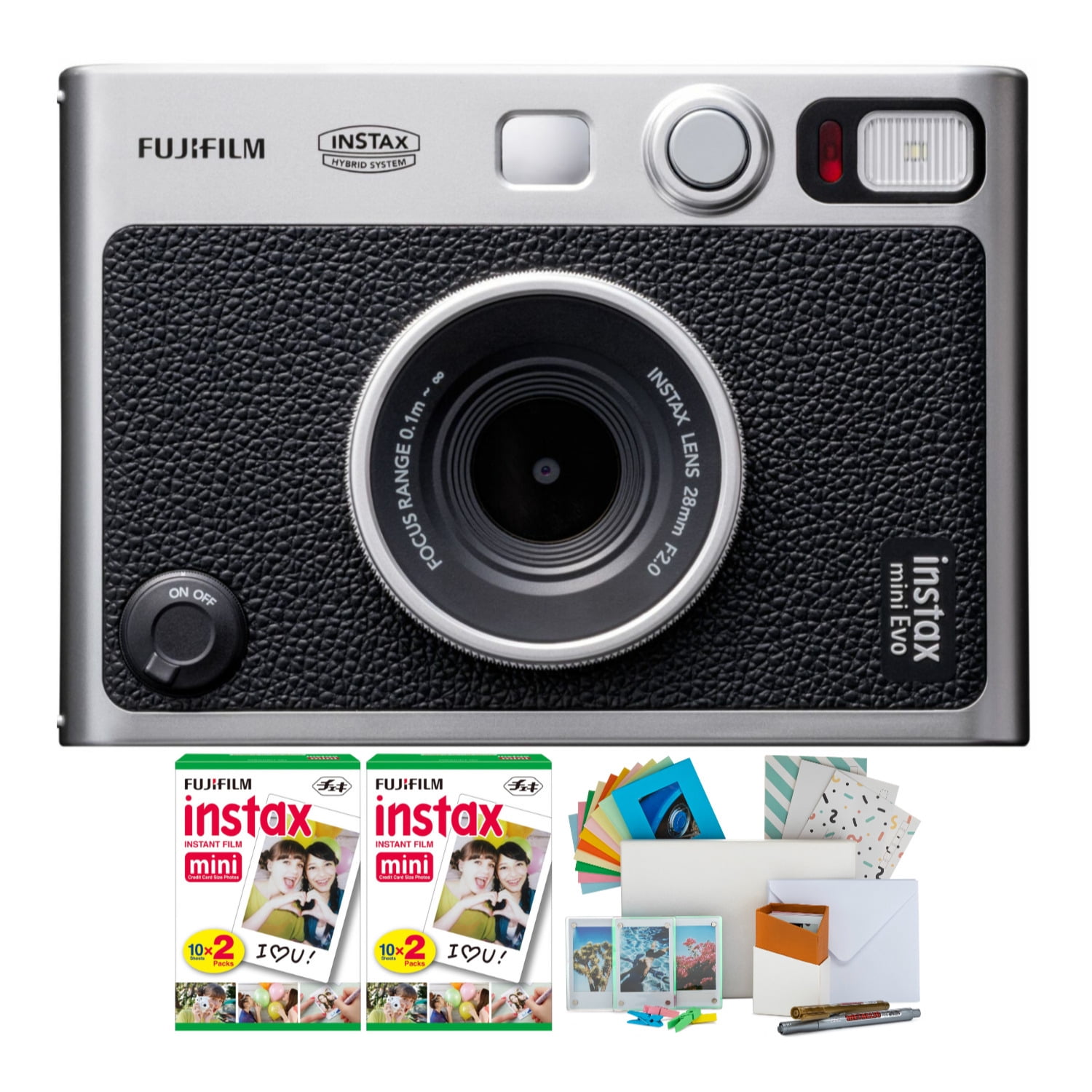 Fujifilm Instax Mini EVO Hybrid Instant Camera with Twin Film Pack ...