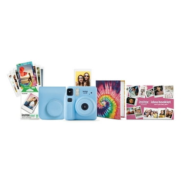 Fujifilm INSTAX Mini 7+ Instant Camera, Light Blue, Blister Bundle with ...
