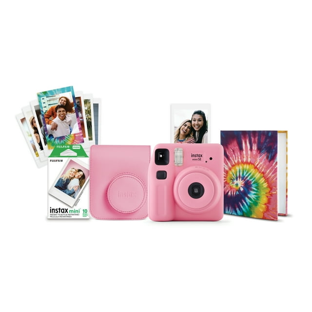 Fujifilm instax Mini SE Instant Camera with Case, Album, 10 Pack of ...