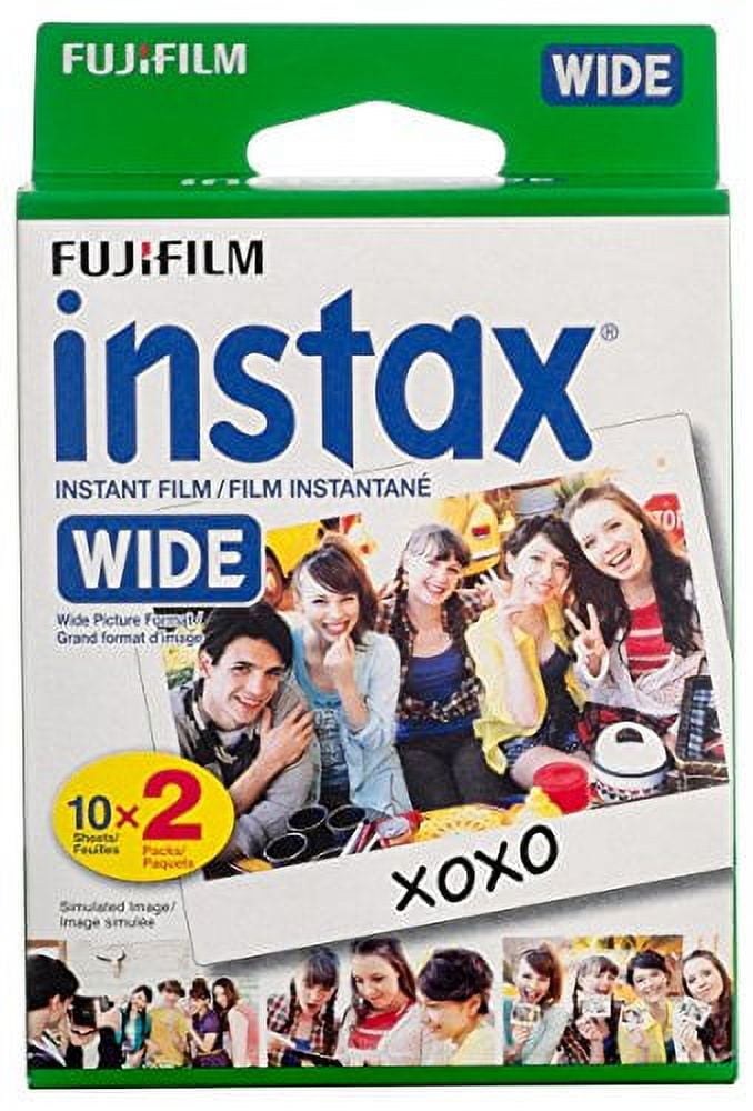 Fujifilm INSTAX Wide Film Twin Pack - 20 Sheets Glossy Vivid Color ...