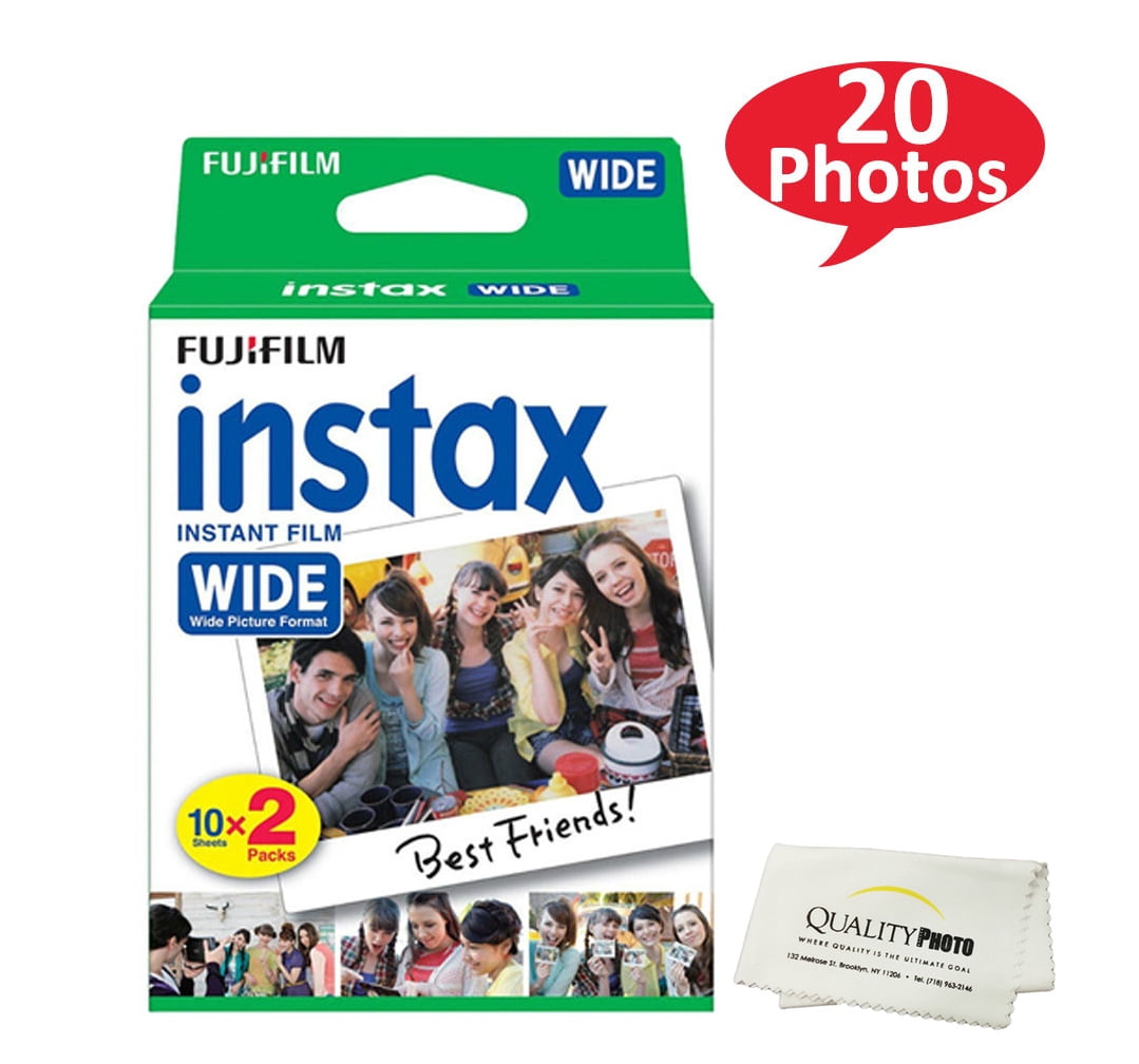 Fujifilm instax Wide Instant Film 2 Pack (20 Exposures) for 300, 200 ...