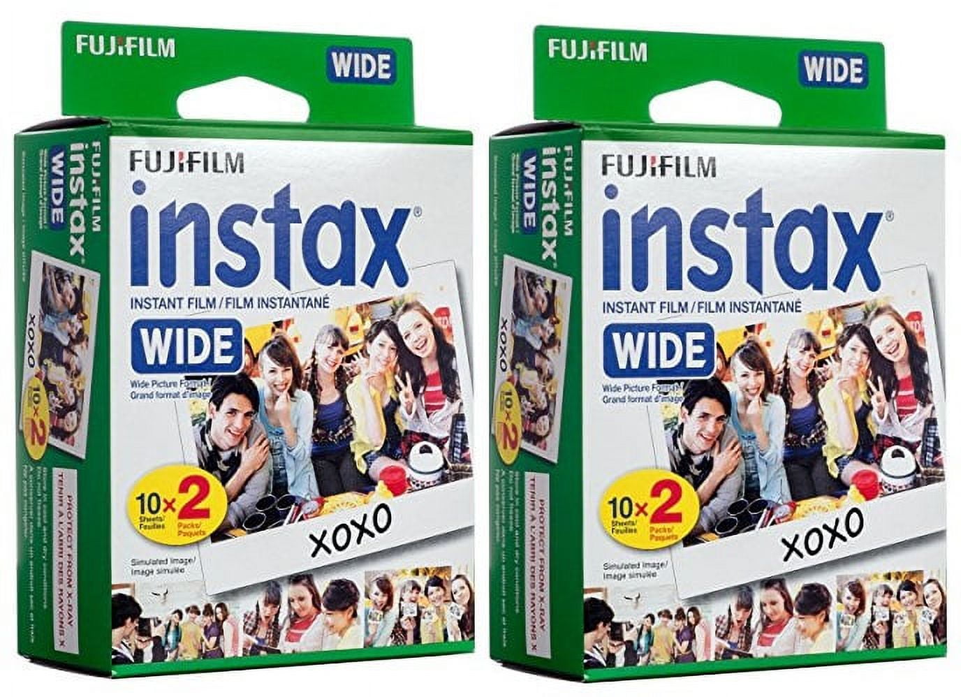 Fujifilm instax Wide Instant Film 4 Pack (40 Exposures) for use with Fujifilm instax Wide 300 ...