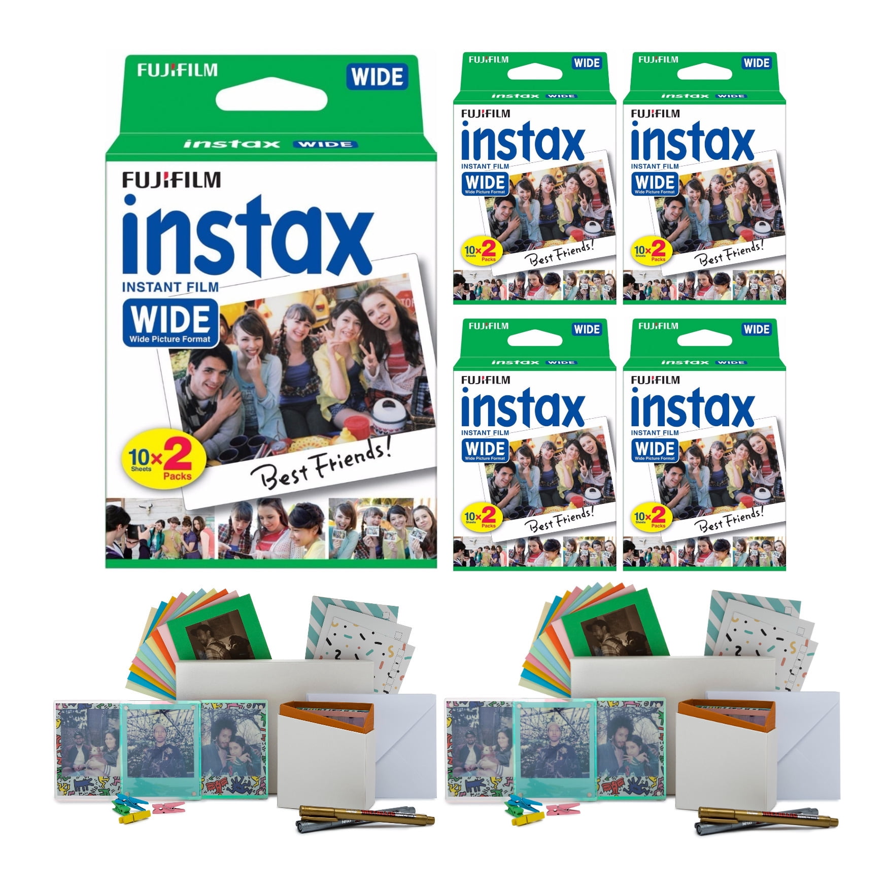 Fujifilm instax Wide Instant Film Pack (100 Exposures) Bundle - Walmart.com