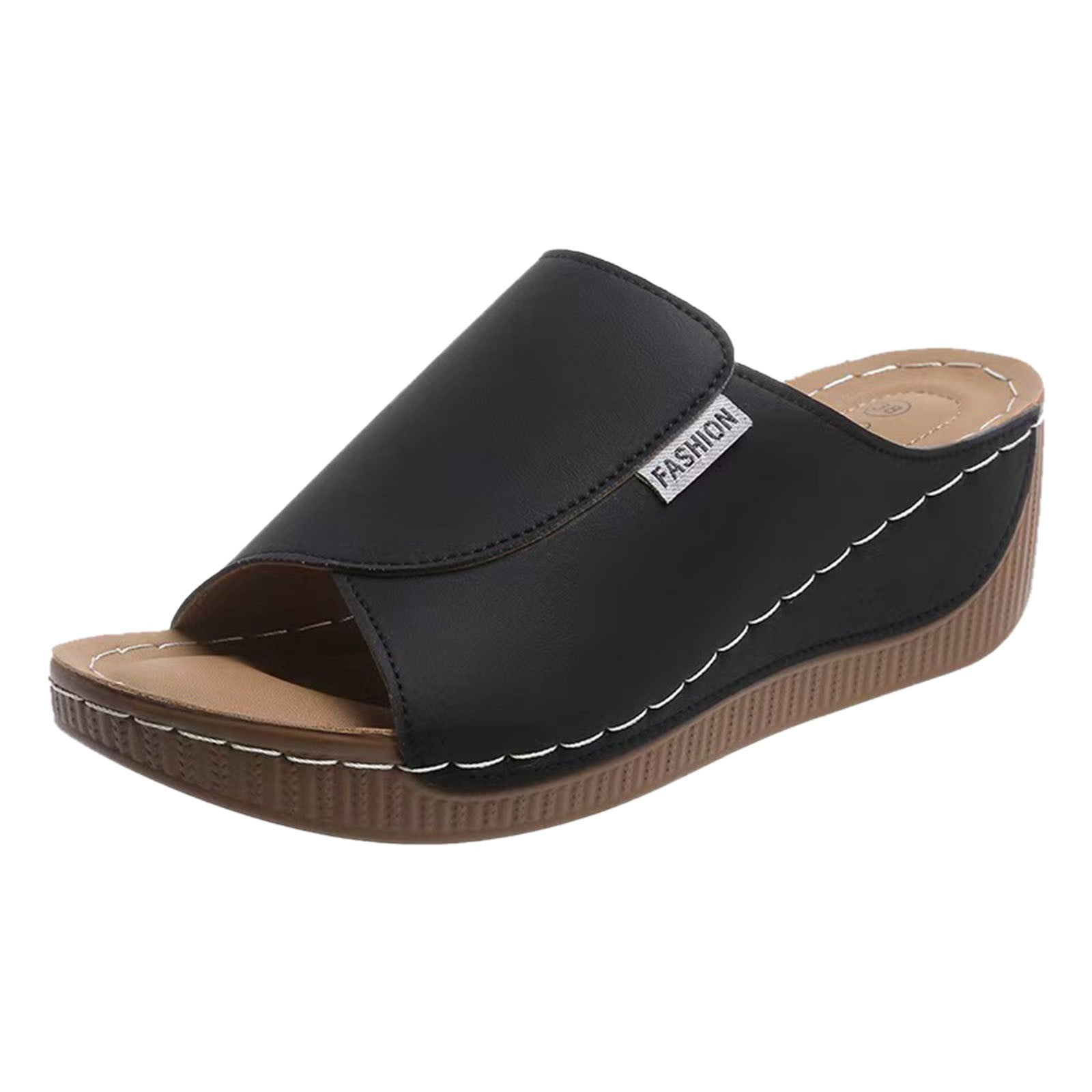 Fukaraa Platform Orthotic Sandals Women Leather Arch Support Wedge ...