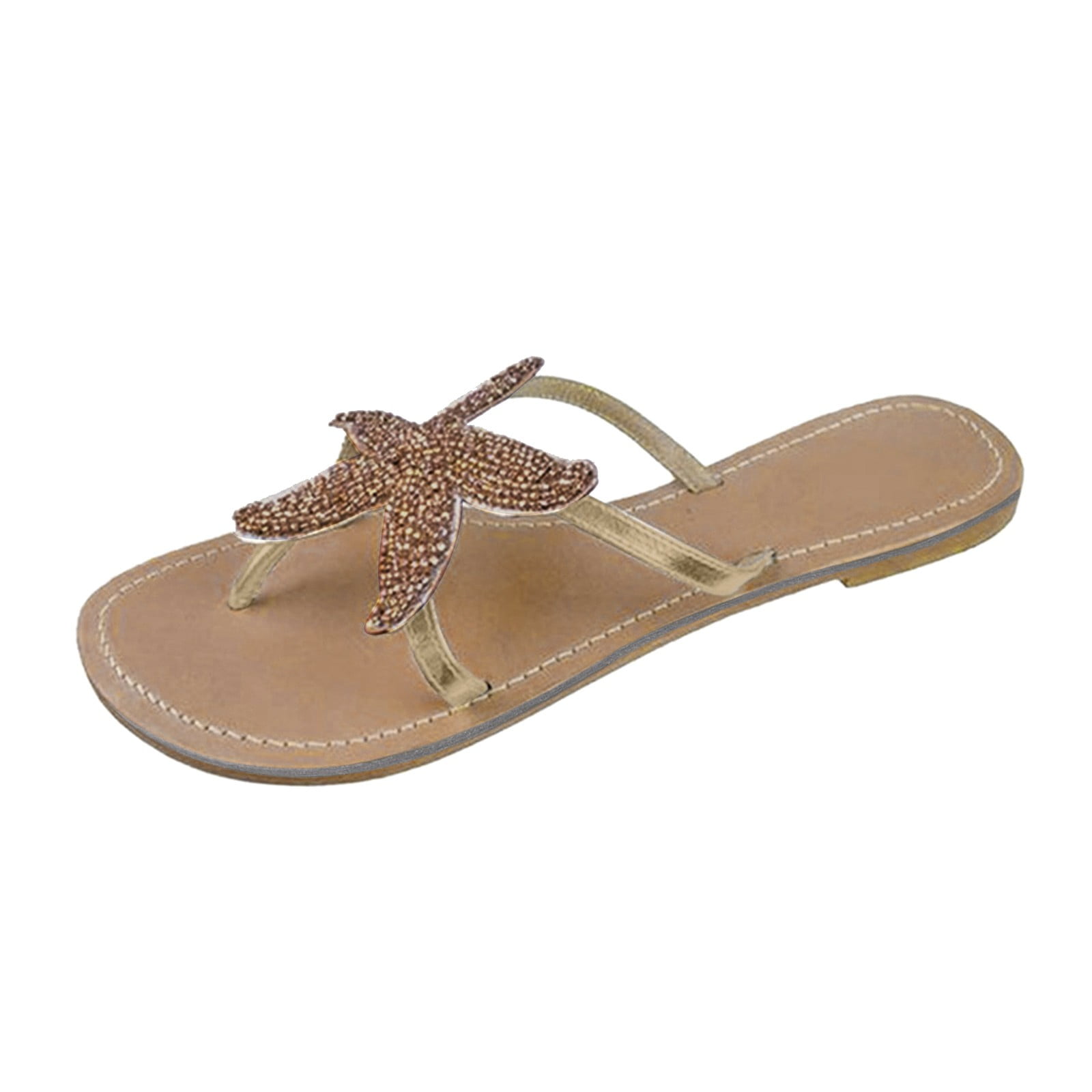Fukaraa Beach Sandals Women Starfish Clip Toe Flat Breathable Summer ...