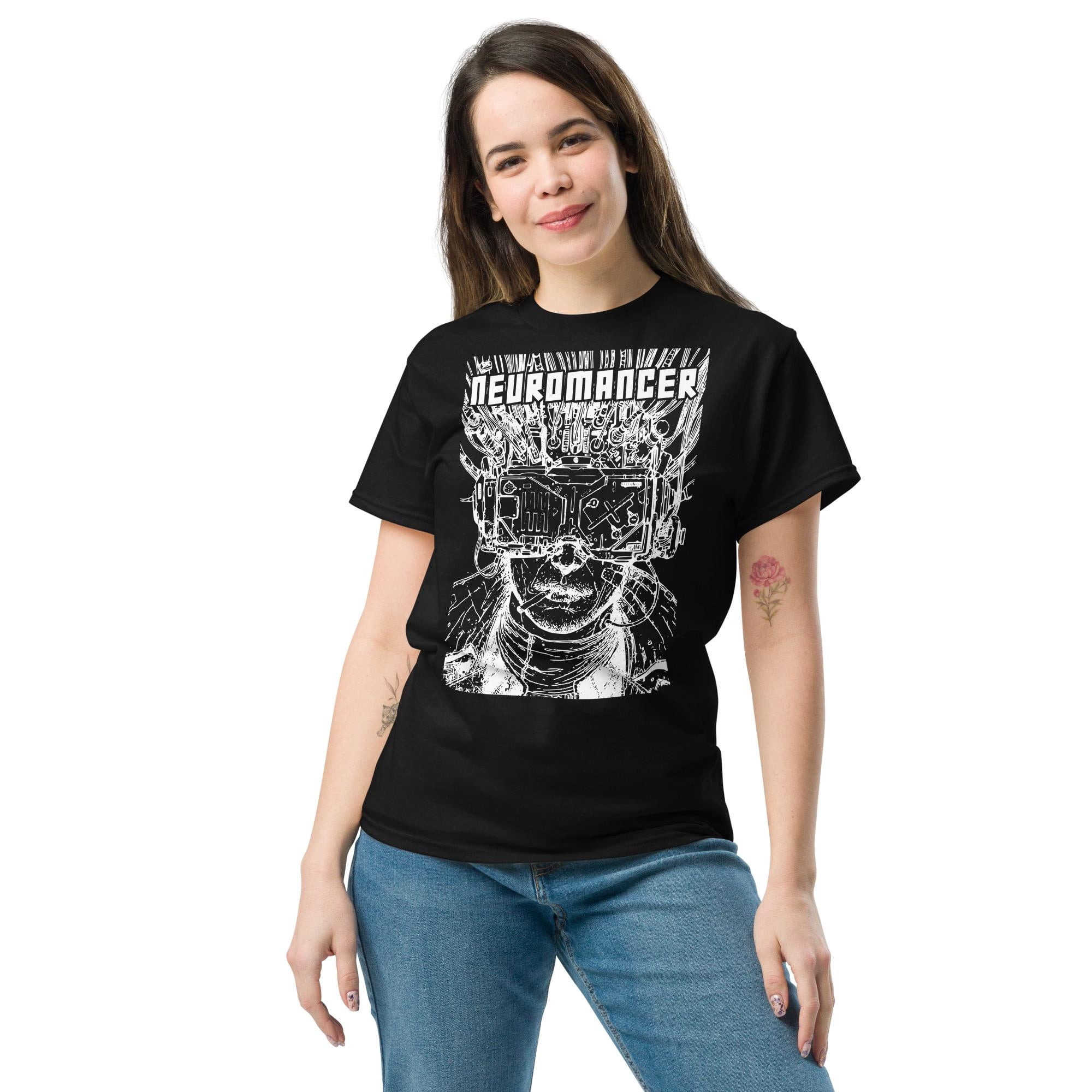 Fukika Neuromancer T-Shirt: Cyberpunk Sci-Fi Graphic Tee - Walmart.com