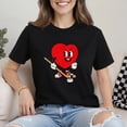 Fukika Valentine Hockey Heart T-shirt, Cute Retro Hockey Lover Gift ...