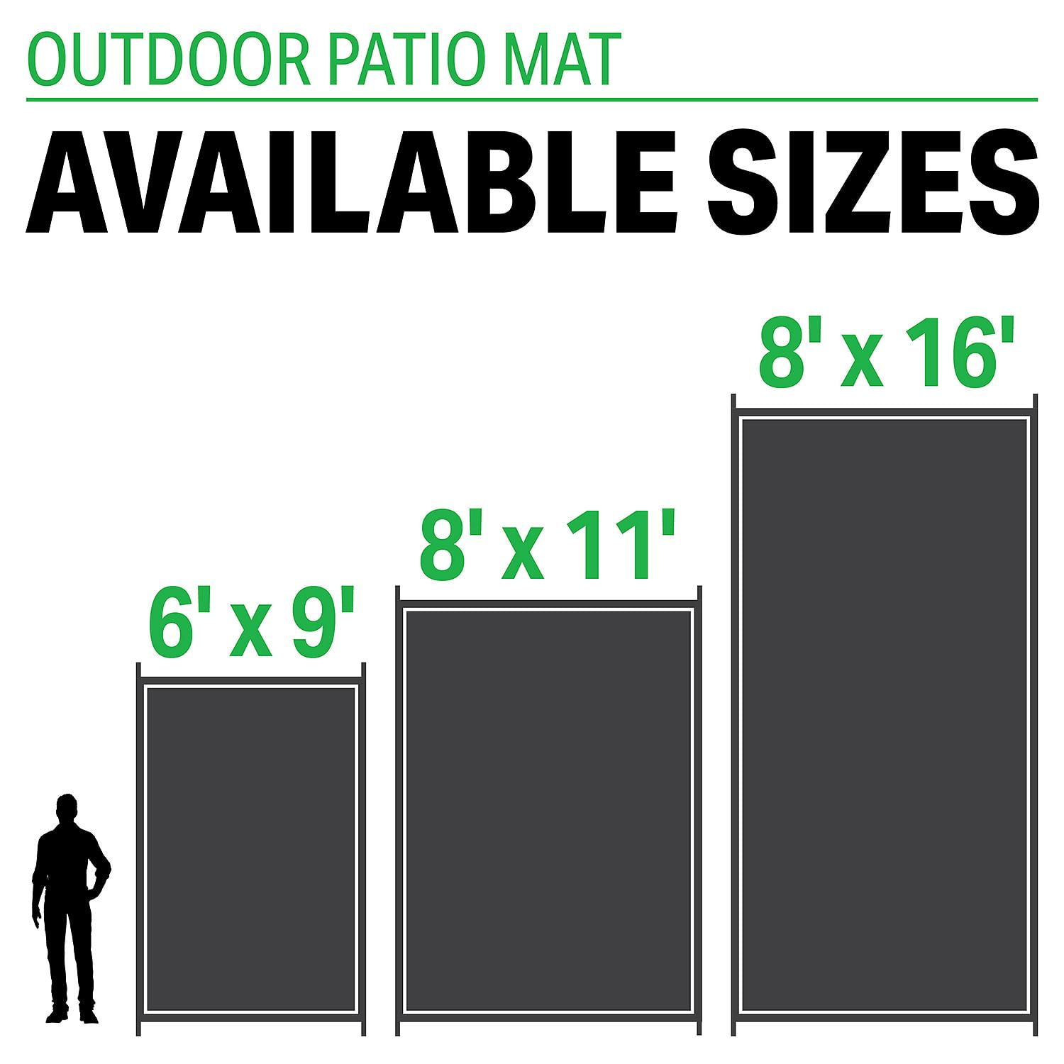FulTyme RV 6069 Outdoor Patio Mat, Grey/Light Tan, 8' x 16' - Walmart.com