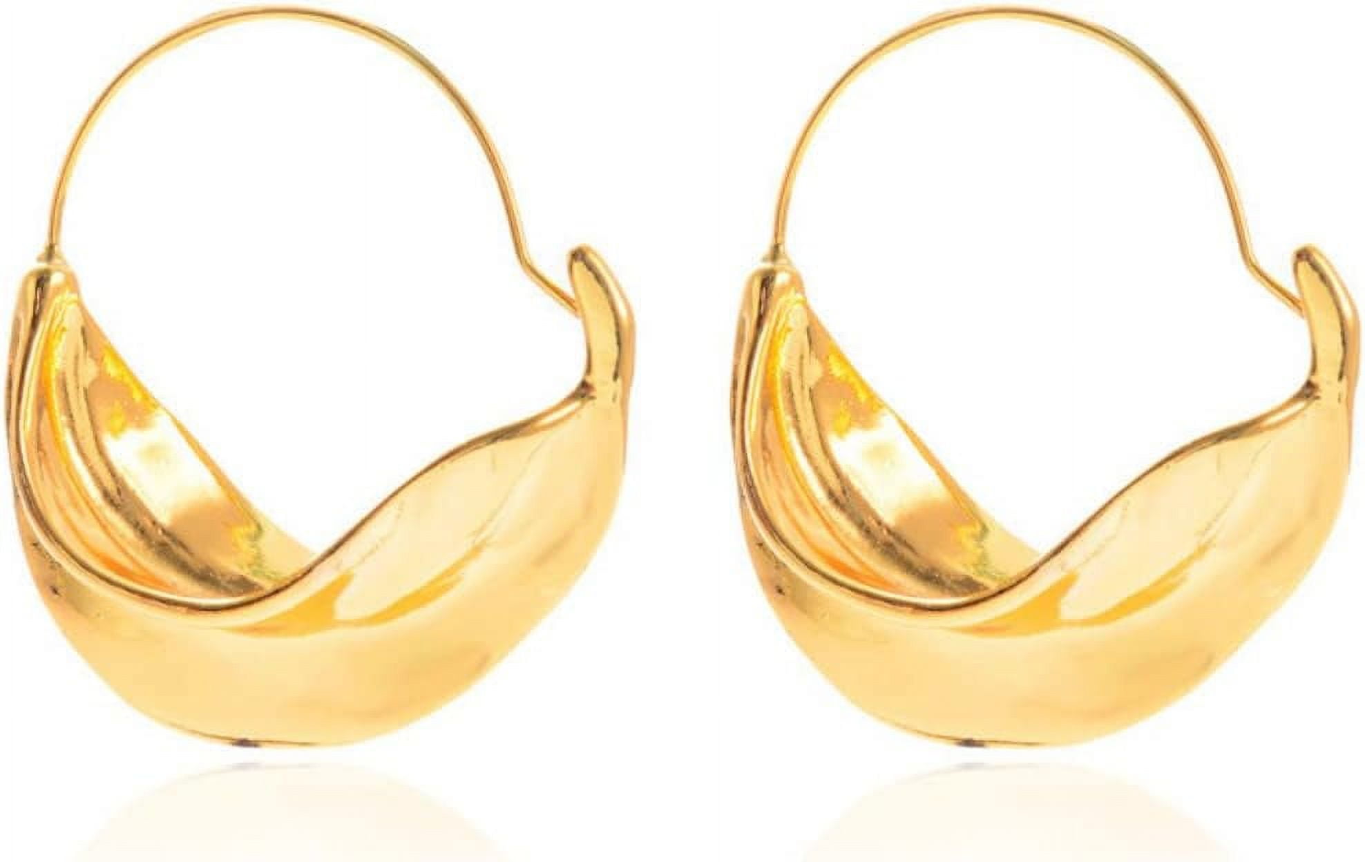 Fulani Statement Earrings Large Gold Chunky Basket Earrings Irregular ...