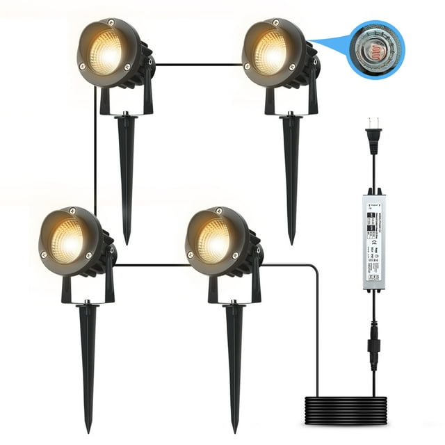 Fulanzaren 20W Dusk to Dawn led Light Spotlights Outdoor, Low Voltage ...