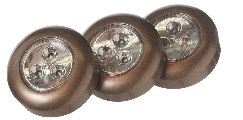 Fulcrum 30010-307 Led Battery-Operated Stick-On Tap Light, Bronze, 3 ...