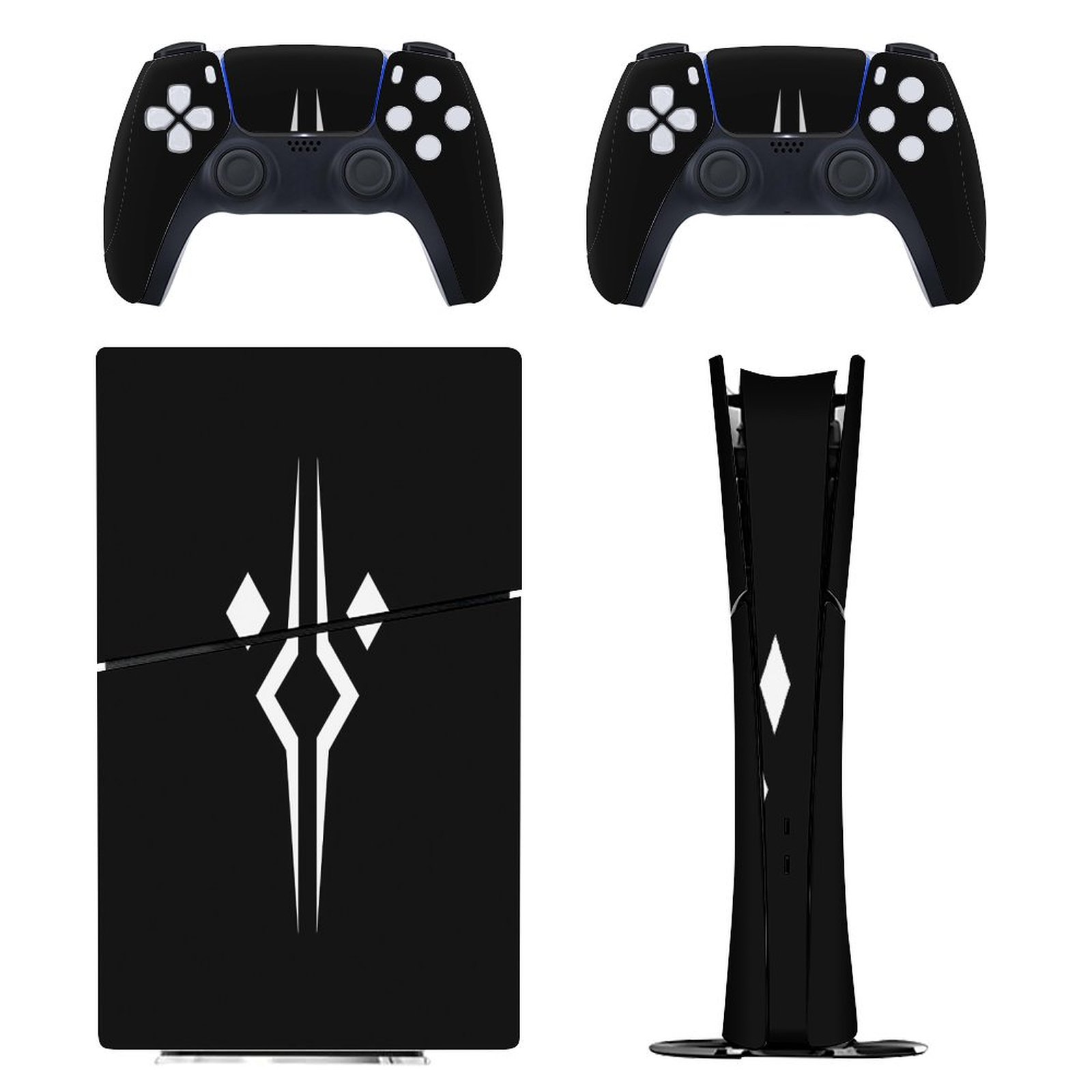 Fulcrum Black Background PS5/PS5 Pro/PS5 Slim Digital Disc Skin Sticker ...