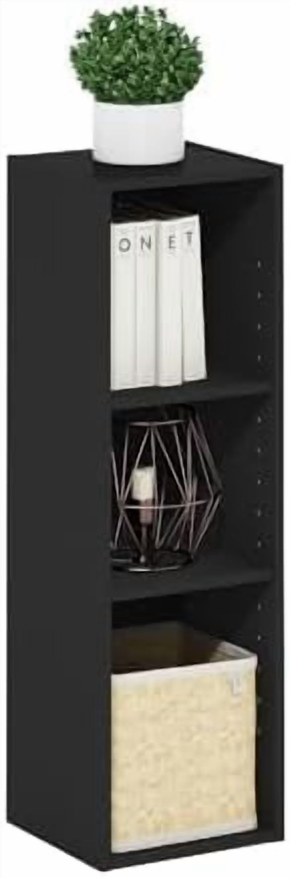 Fulda 3-Tier Space Saving Storage Shelf Bookcase, 8-Inch Width ...