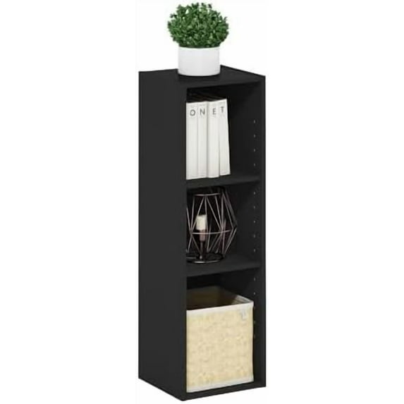Fulda Book Shelf, 3-Tier Narrow Bookshelf, Bookcase with 10-in Width ...