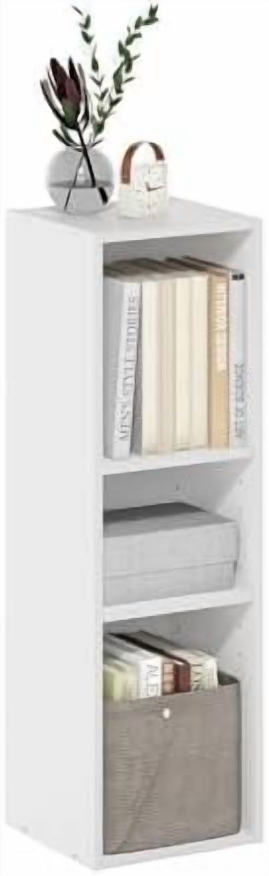 Fulda Book Shelf, 3-Tier Narrow Bookshelf, Bookcase with 10-in Width ...