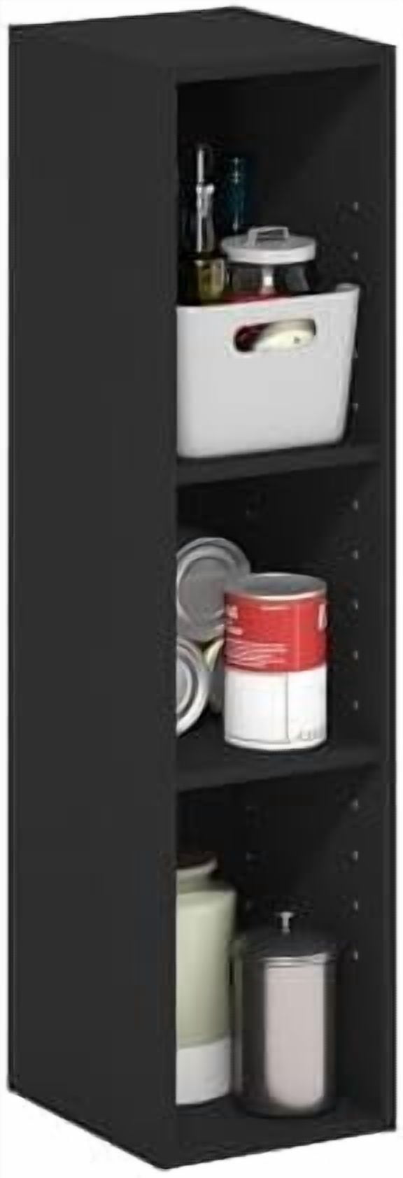 Fulda Book Shelf, 3-Tier Narrow Bookshelf, Bookcase with 8-in Width ...