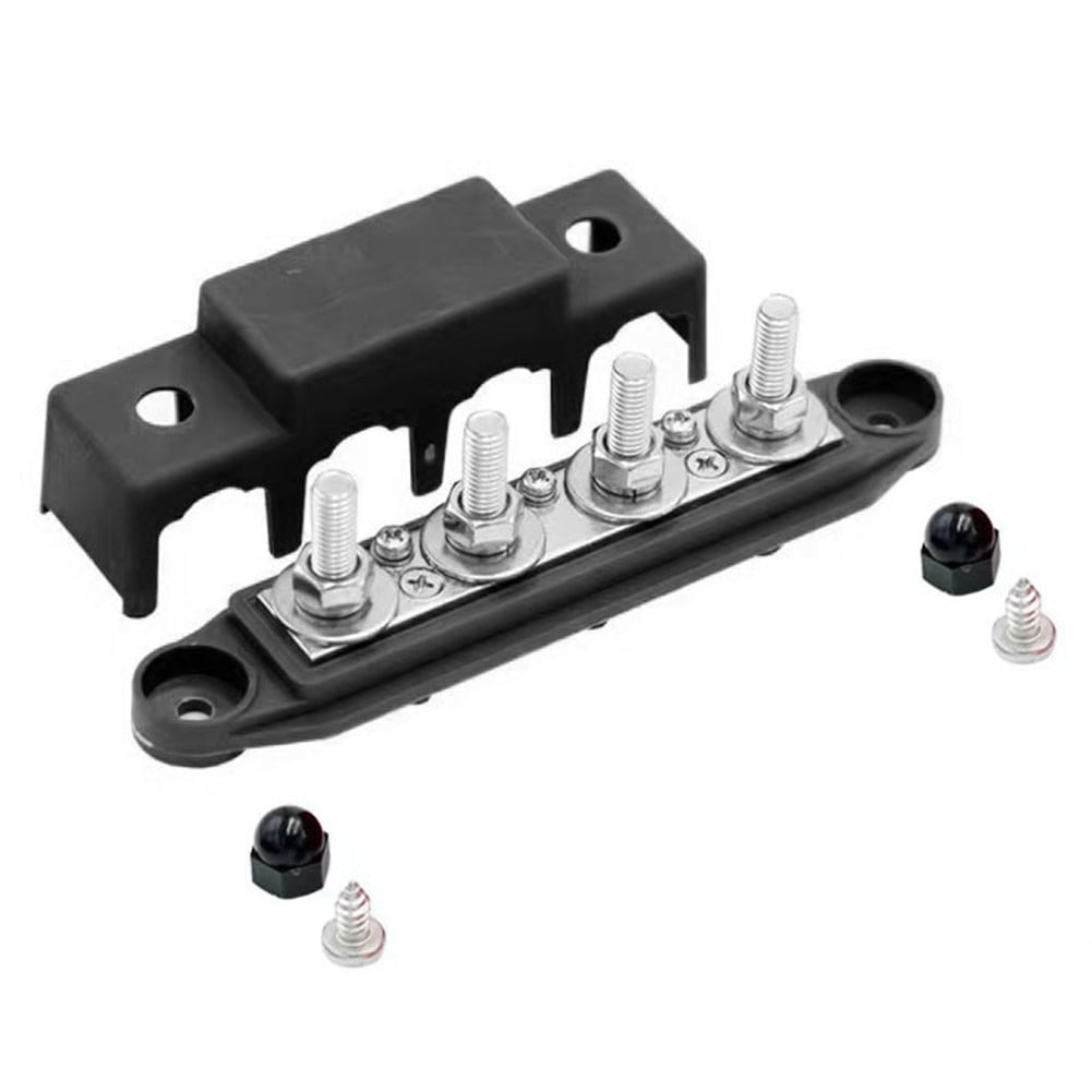 Fule 12V 250A 4 Post Busbar Bus Bar Power Distribution Block W/ Cover 5 ...