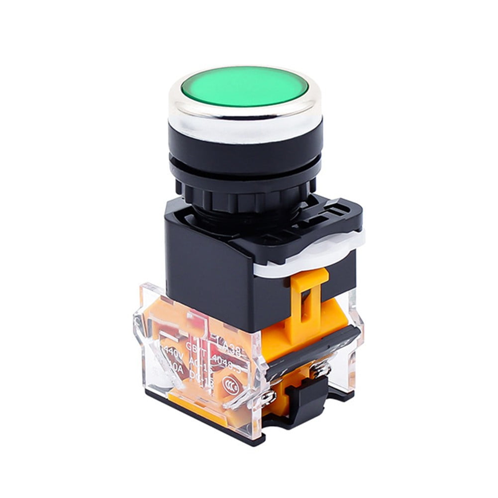 Fule 1PC 22mm Momentary Push Button Switch Push Type LA38-11 1NO 1NC ...
