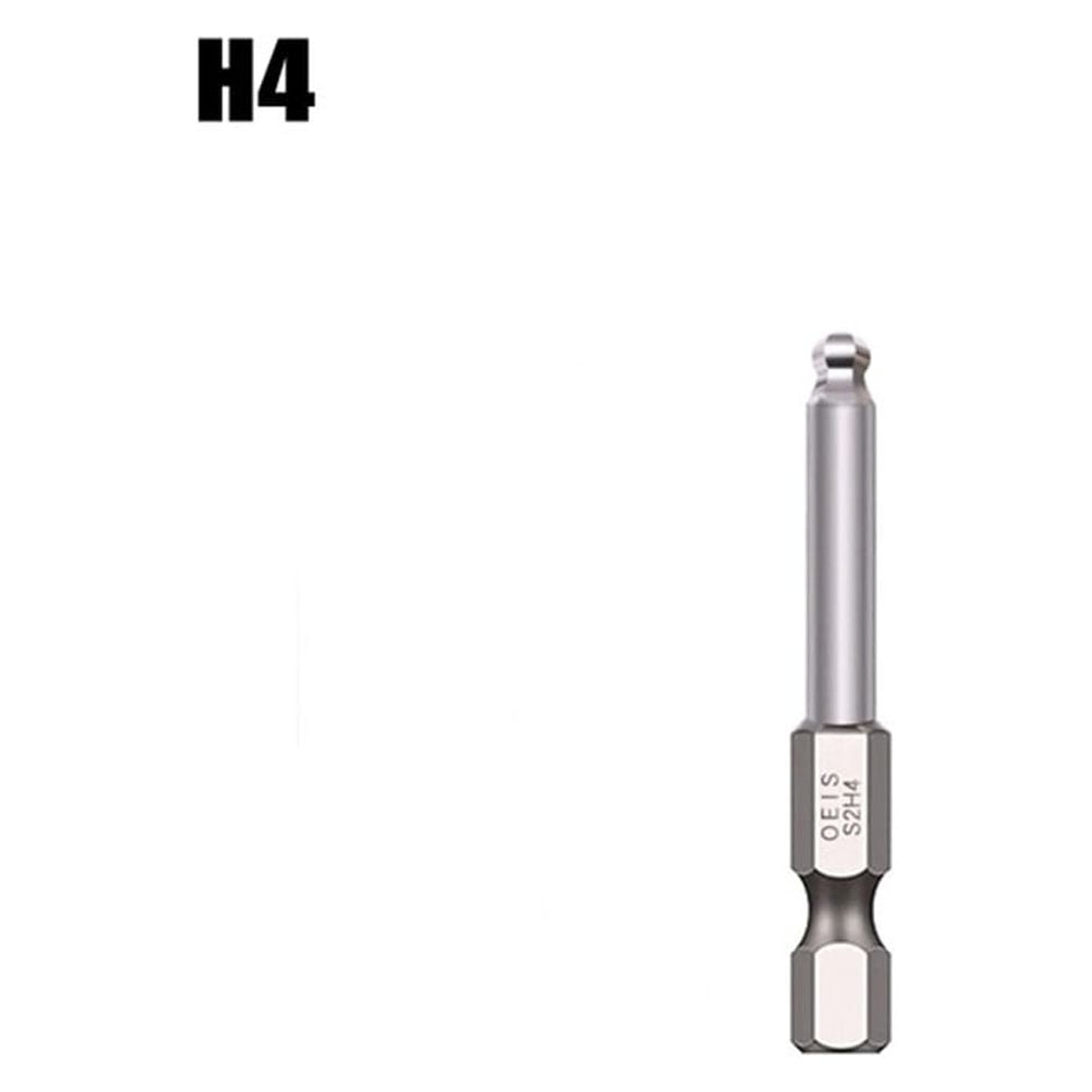 Fule 1pc Ball End Hex Screwdriver Bit Metric Hex Bit 50mm Long Magnetic ...