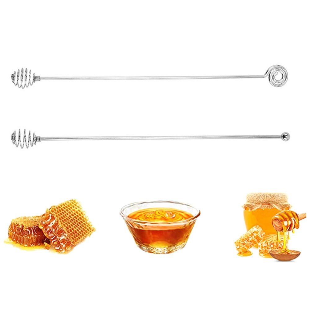 Fule 2 Stainless Steel Honey Spoon Coffee Spoon Long Handle Spoon ...